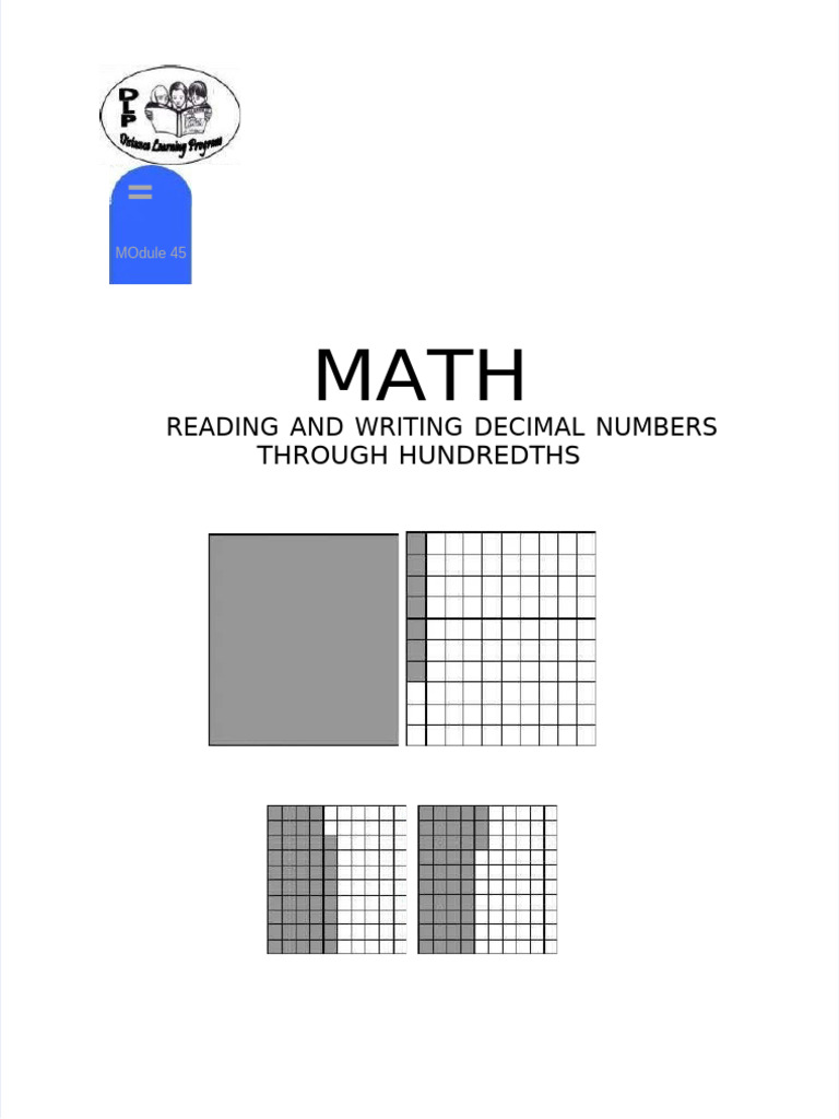 Reading and Writing Decimals 0-100 | PDF | Decimal | Numbers