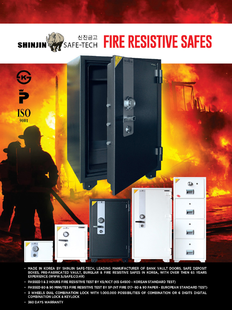 SHINJIN Fire Resistive Safes & Filing Cabinet | PDF