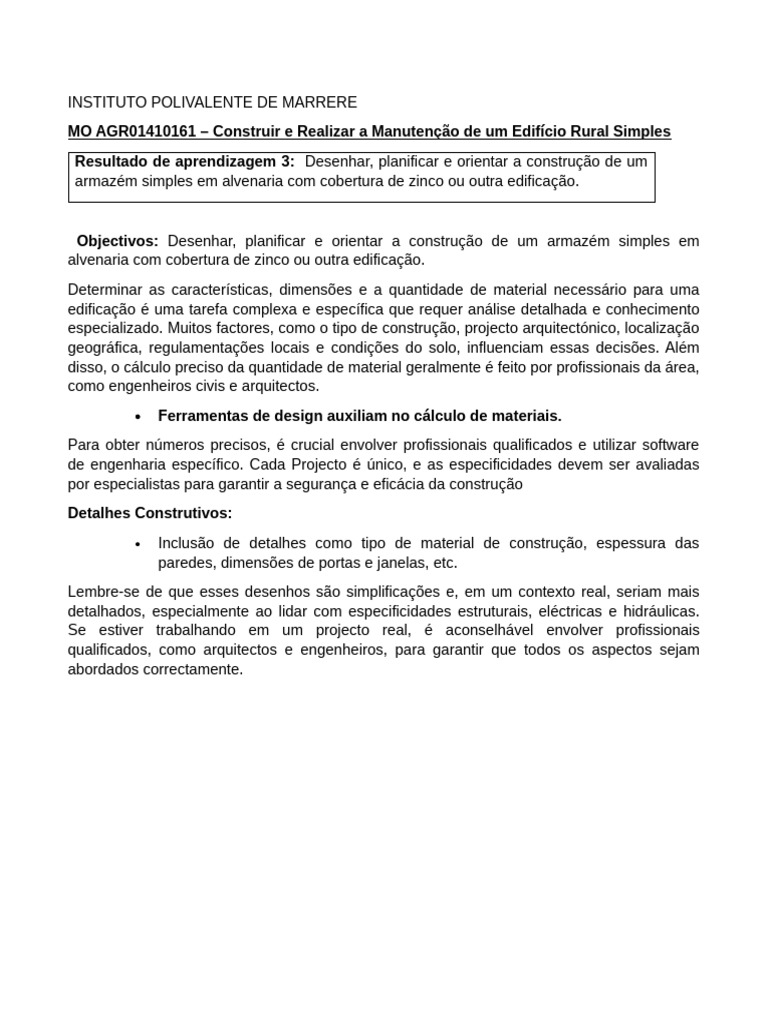 APONTAMENTOS RdA3, 2025. CV4 | PDF | Engenharia | Armazém