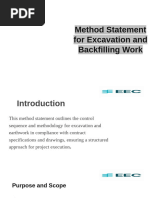 Excavation and Backfilling Method Statement | PDF | Surveying