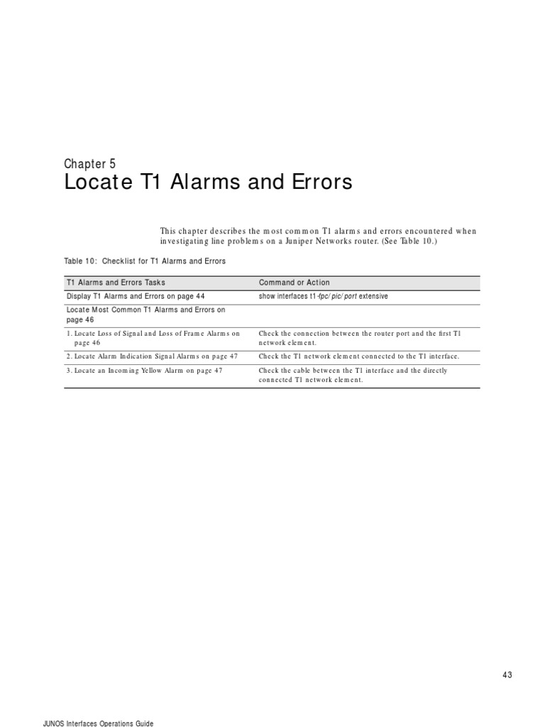 Locate T1 Alarms and Errors | PDF | Communications Protocols | Areas Of ...