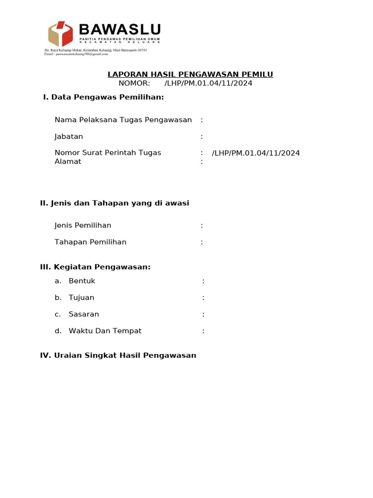Form A Pilkada PTPS | PDF