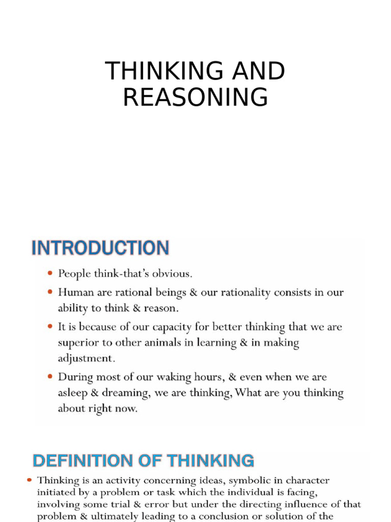 Thinking and Reasoning G | PDF