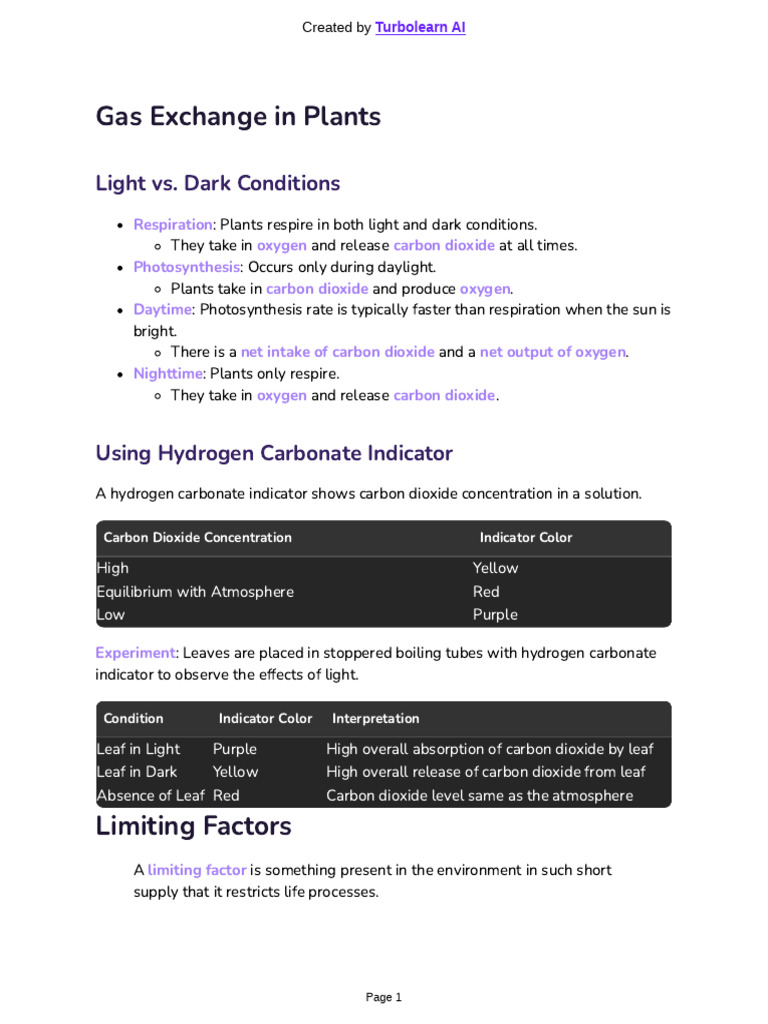 Plant Nutrition p3 Notes | PDF | Leaf | Stoma