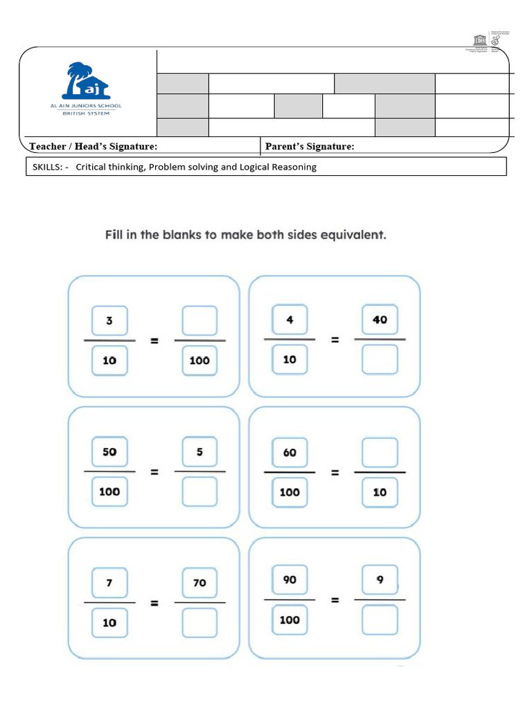 GR 3-Week 4-T3 - Math - Reinforcement SHEET | PDF