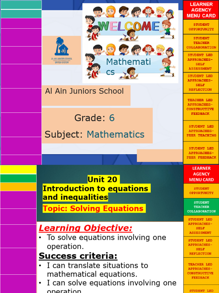 GR 6 - MATH T3 WK 3 P5 & 6 (Introduction To Equations) | PDF ...