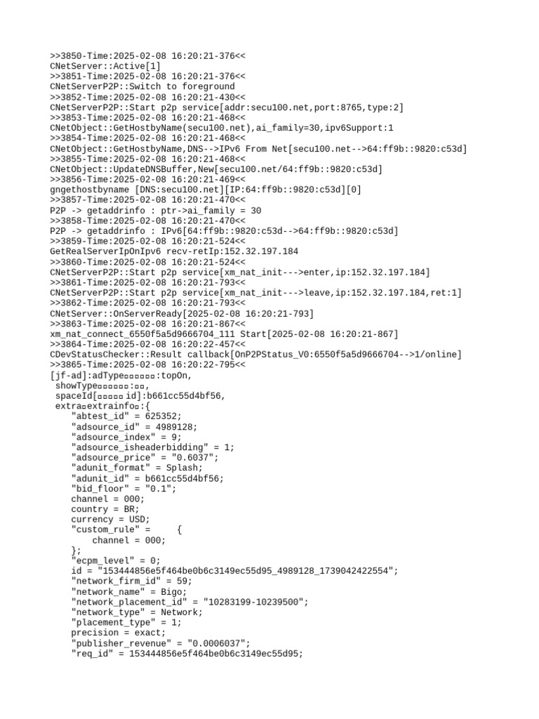 Log | PDF | Network Layer Protocols | Internet Architecture