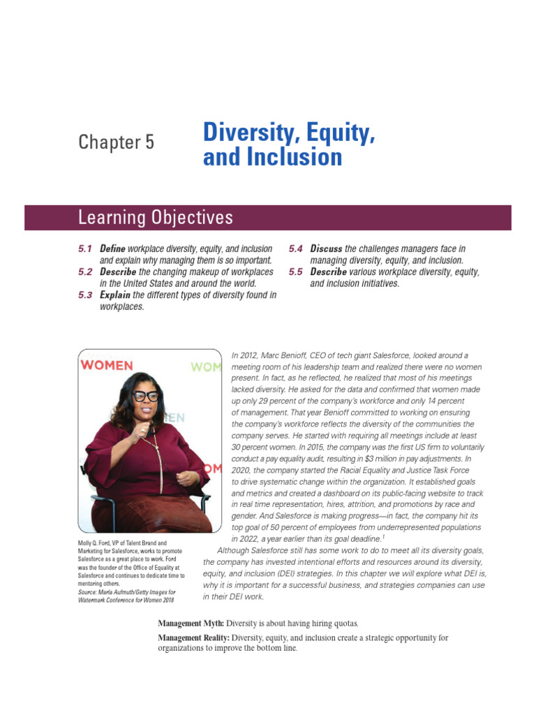 Ch. 5 (16e) - Diversity, Equity, and Inclusion | PDF | Diversity ...