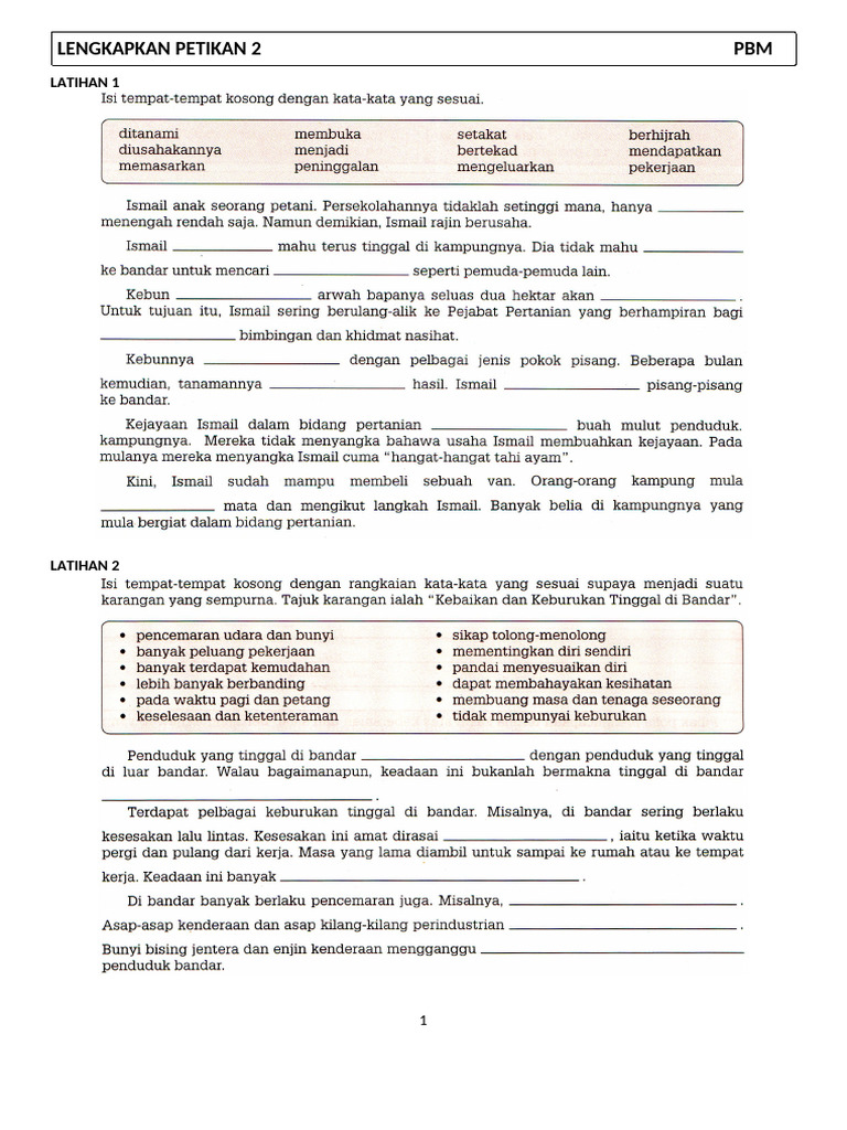 Lengkapkan Petikan 2 | PDF