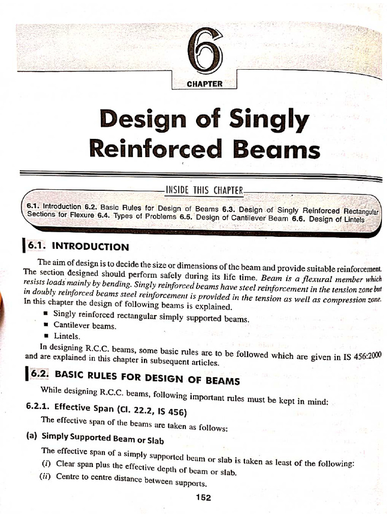 Design of Singly Reinforced Beam | PDF