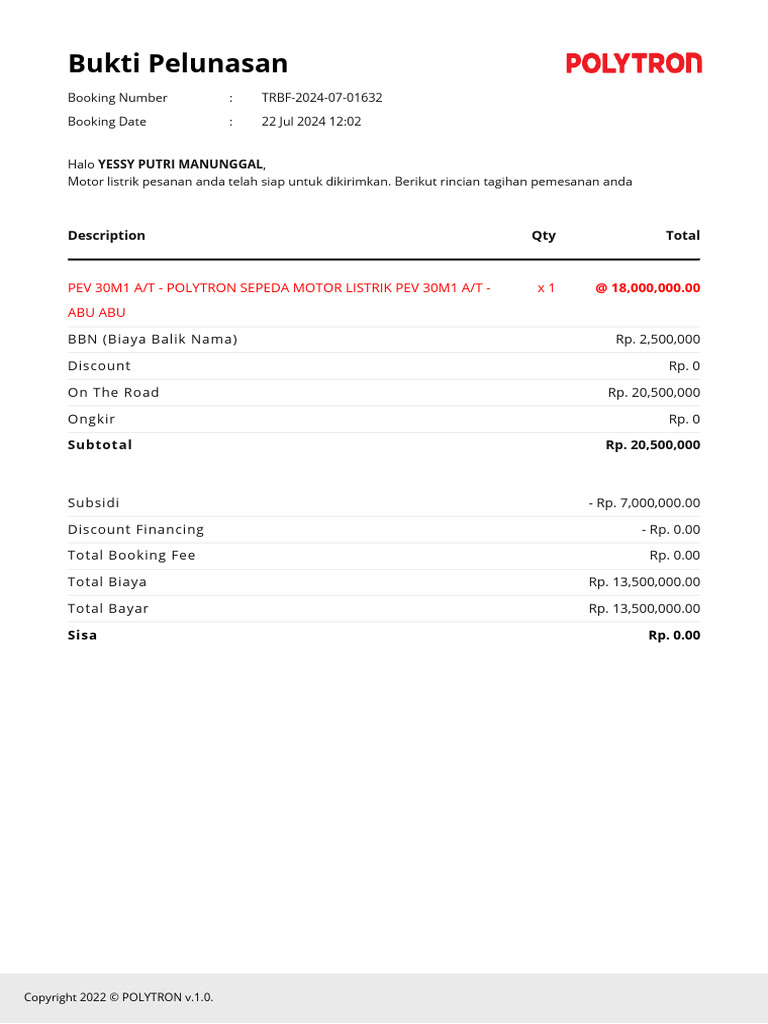 Payment - Receipt - TRBF 2024 07 01632 | PDF