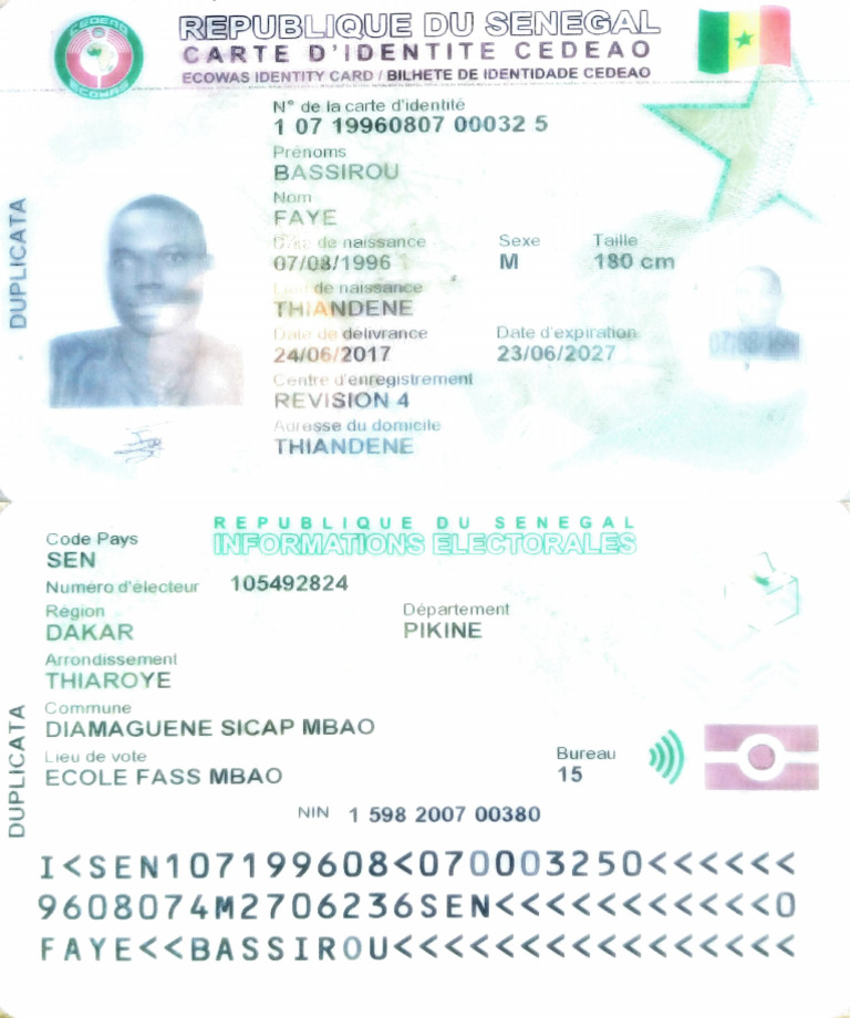 CNI Recto Verso | PDF