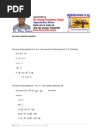 Sum and Product of Roots Worksheet 1 | PDF | Quadratic Equation ...