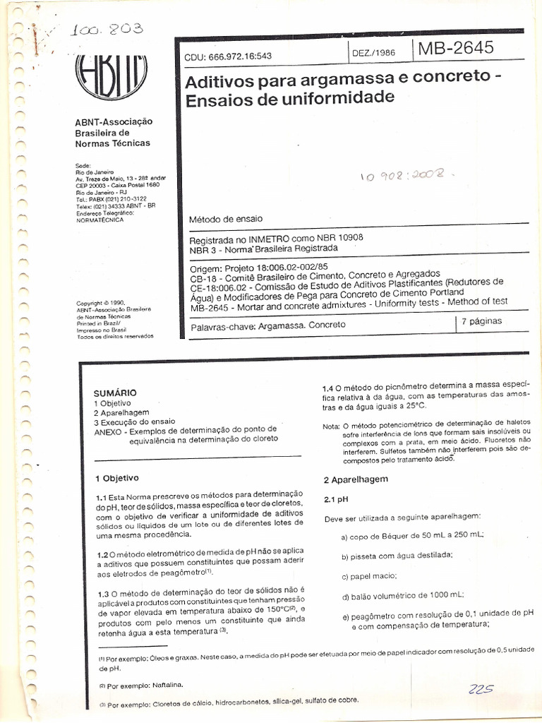 NBR 10908 - 2008 - Aditivos para Argamassa e Concreto - Ensaios de ...