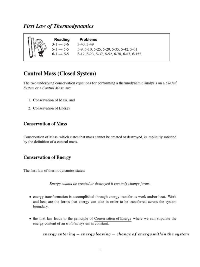 Control Mass | PDF | Heat | Fluid Dynamics