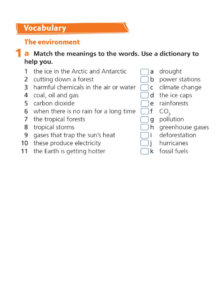 WSH 4climate Change-Vocabulary | PDF