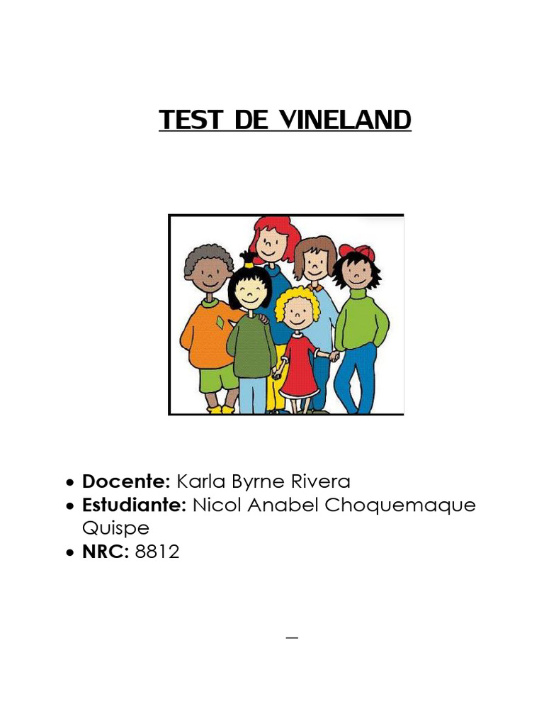 Informe de Evaluación VINELAND 2021 | PDF | Sicología | Ciencias del ...