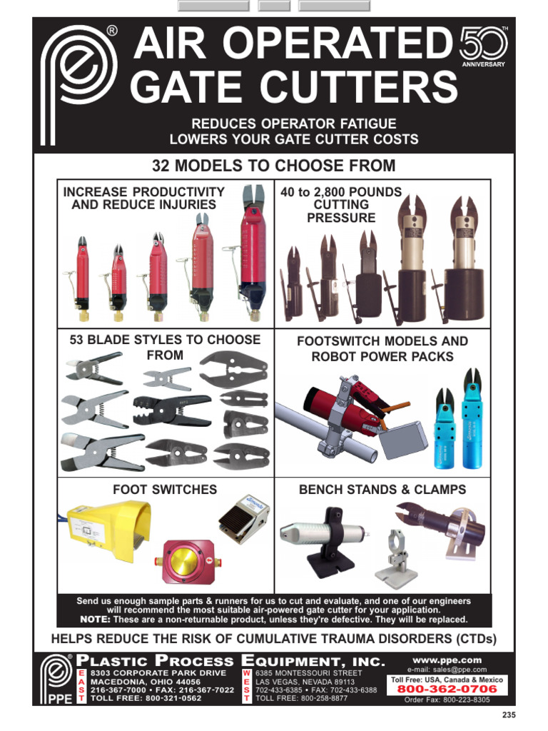 Air Operated Gate Cutters: 32 Models To Choose From | PDF