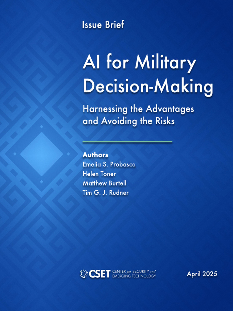 CSET AI For Military Decision Making | PDF | Artificial Intelligence ...