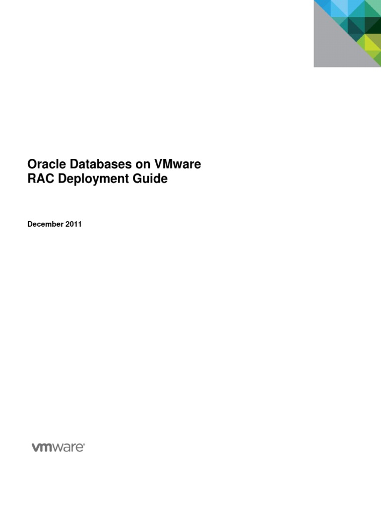Vmware Oracle Rac Deploy Guide | PDF | Oracle Database | V Mware