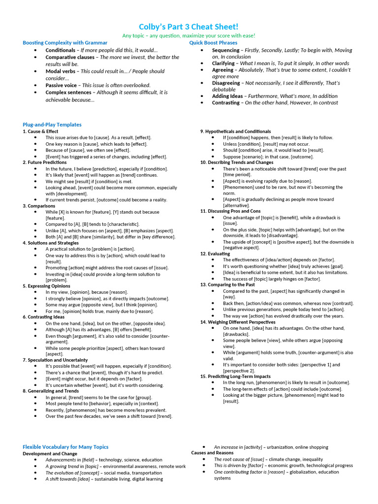 Cheat Sheet v1 - Part 3 | PDF | Reason | Argument