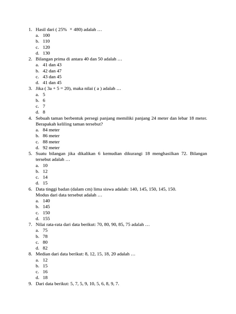 Latihan Soal Osn | PDF