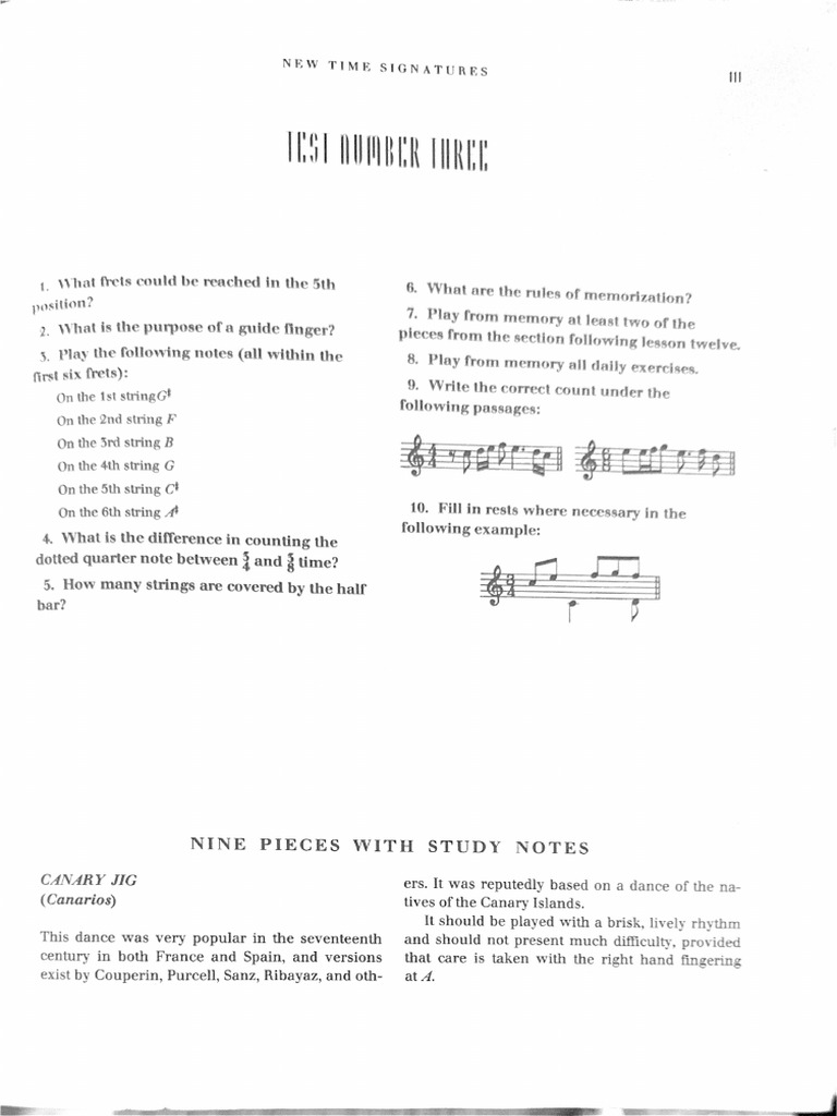 Canary Jig Classical Guitar | PDF