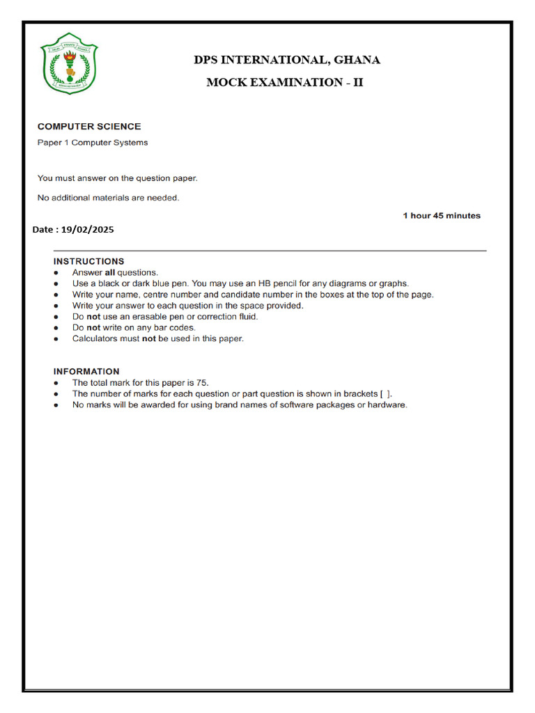 Grade 10 Paper1 | PDF