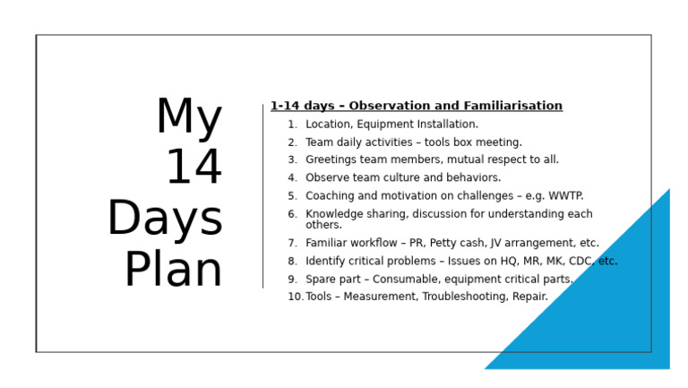 My 14 Days Plan | PDF
