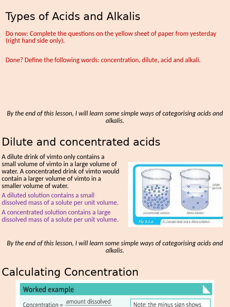 Types of Acids and Alkalis | PDF | Acid | Ph