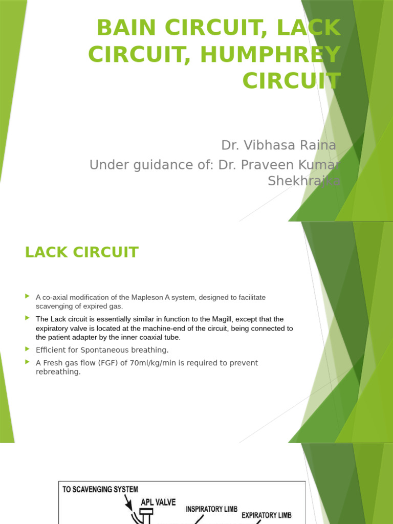 Bain Circuit, Lack Circuit, Humphrey Circuit | PDF | Breathing ...
