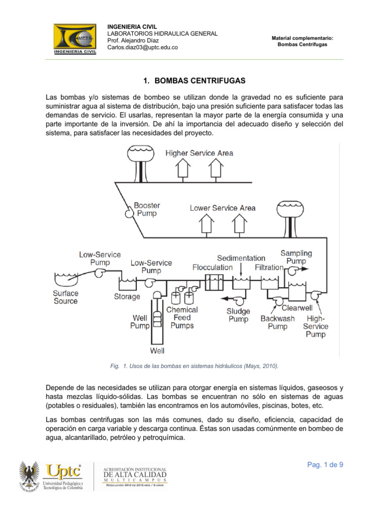 Funcionamiento de Bombas Centrífugas en Laboratorio | PDF | Bomba ...