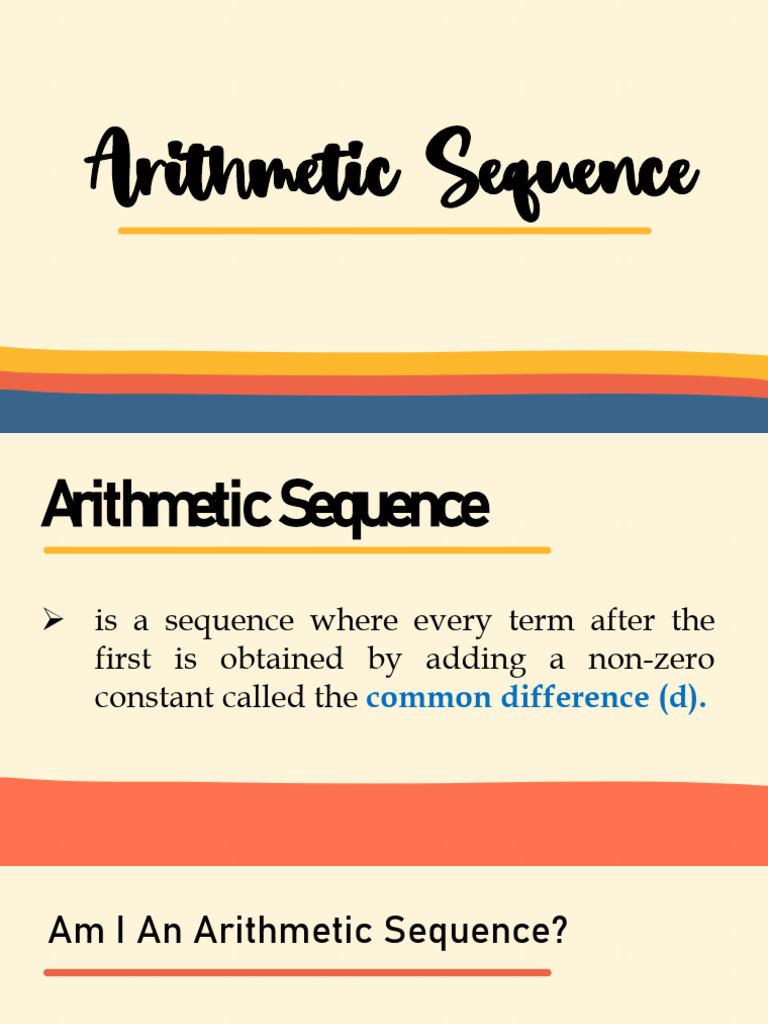 Lesson 2 - Arithmetic Sequence Part I | PDF | Mathematics | Mathematical Analysis