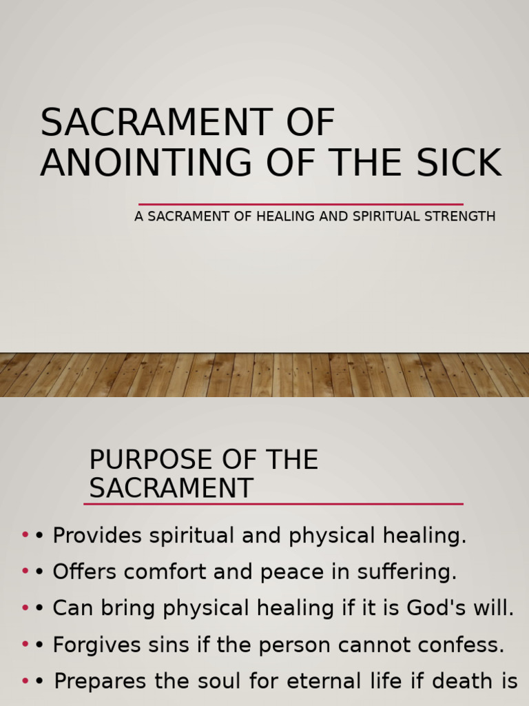 Anointing of The Sick Presentation | PDF