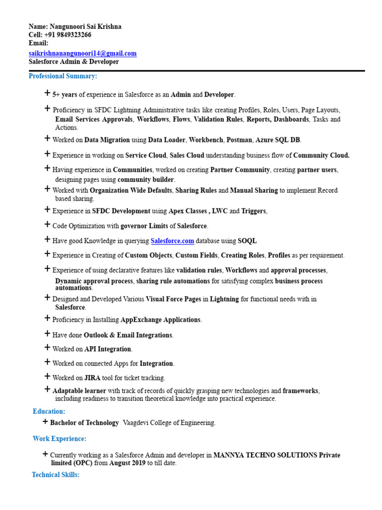 SaiKrishna Nangunoori - Resume | PDF | Computing | Information Technology