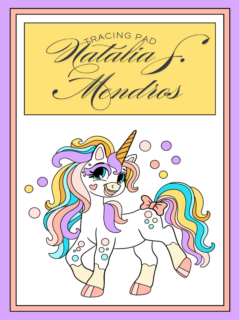 Magical Unicorn Affirmations Coloring Booklet Grayscale Lined Cartoons ...