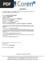 Certidão Regularidade Coren | PDF