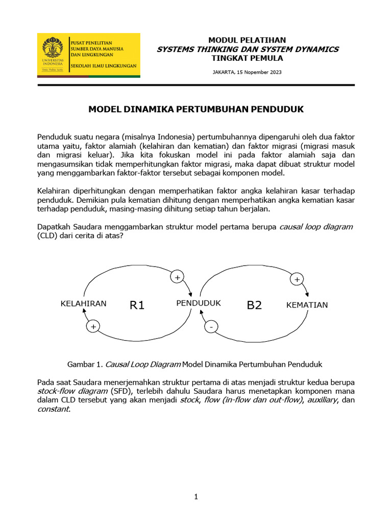 Modul - Dinamina Pertumbuhan Penduduk 2023 - 11 - 15 | PDF