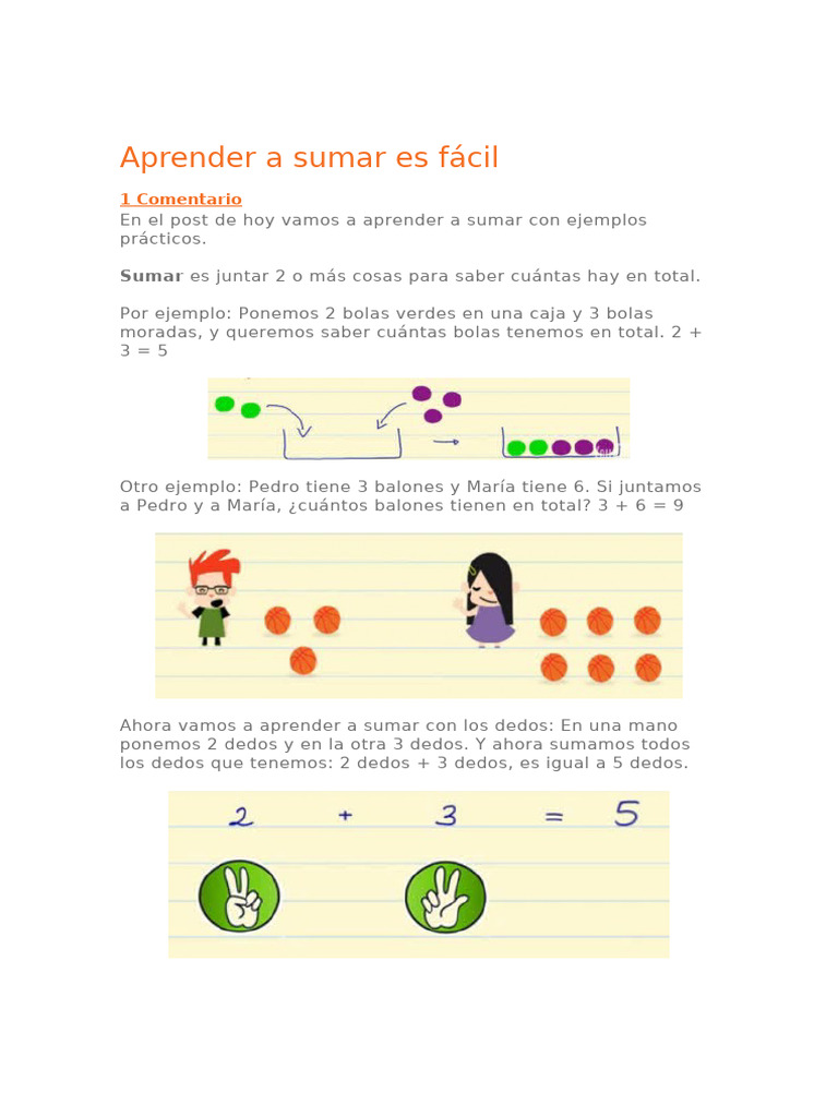 Sumar Fácil | PDF