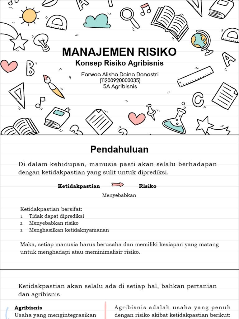 Konsep Risiko Agribisnis | PDF