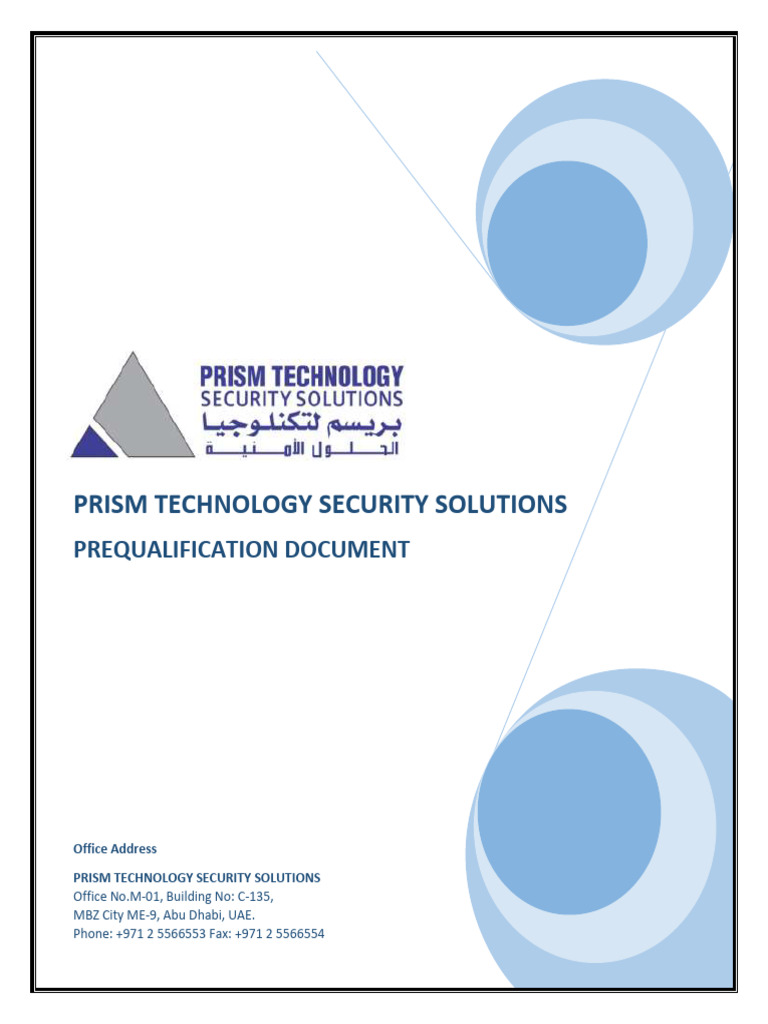 Prism Technology Security Solutions-Prequalifications | PDF | United ...