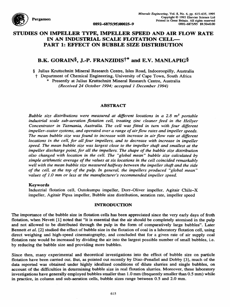 Studies On Impeller Type, Impeller Speed and Air Flow Rate in ...