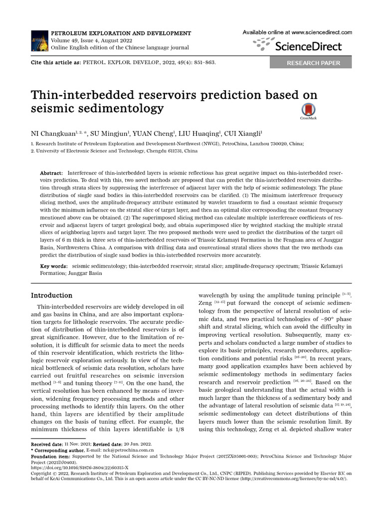 Thin-Interbedded Reservoirs Prediction Based On | PDF | Wavelet ...