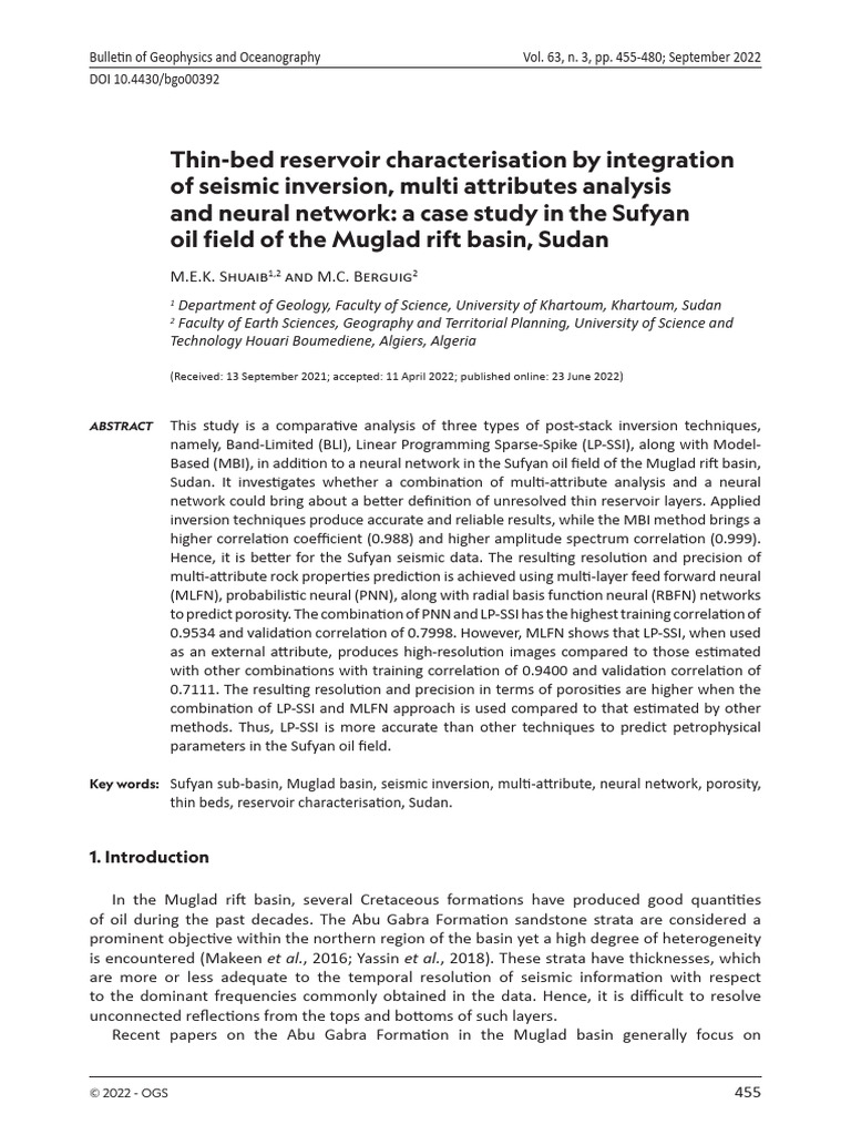 Thin-Bed Reservoir Characterisation by Integration | PDF | Geology