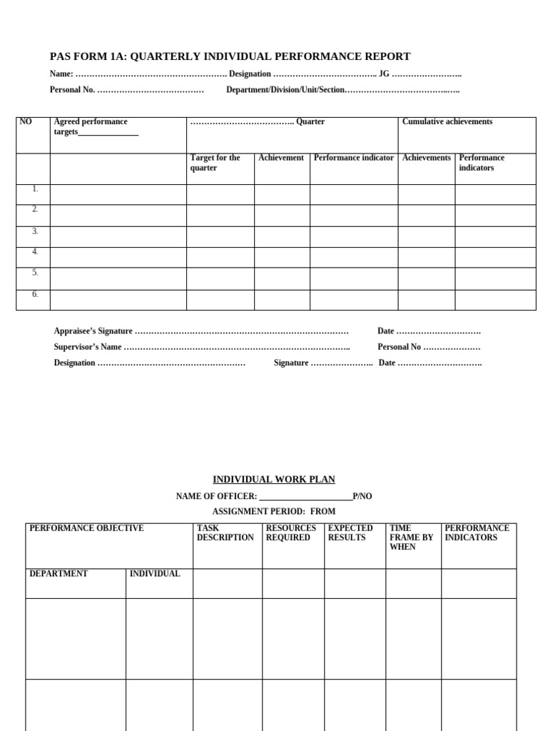 Pas Form 1a | PDF
