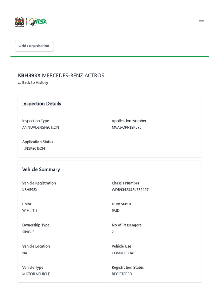 Show Inspection · NTSA | PDF