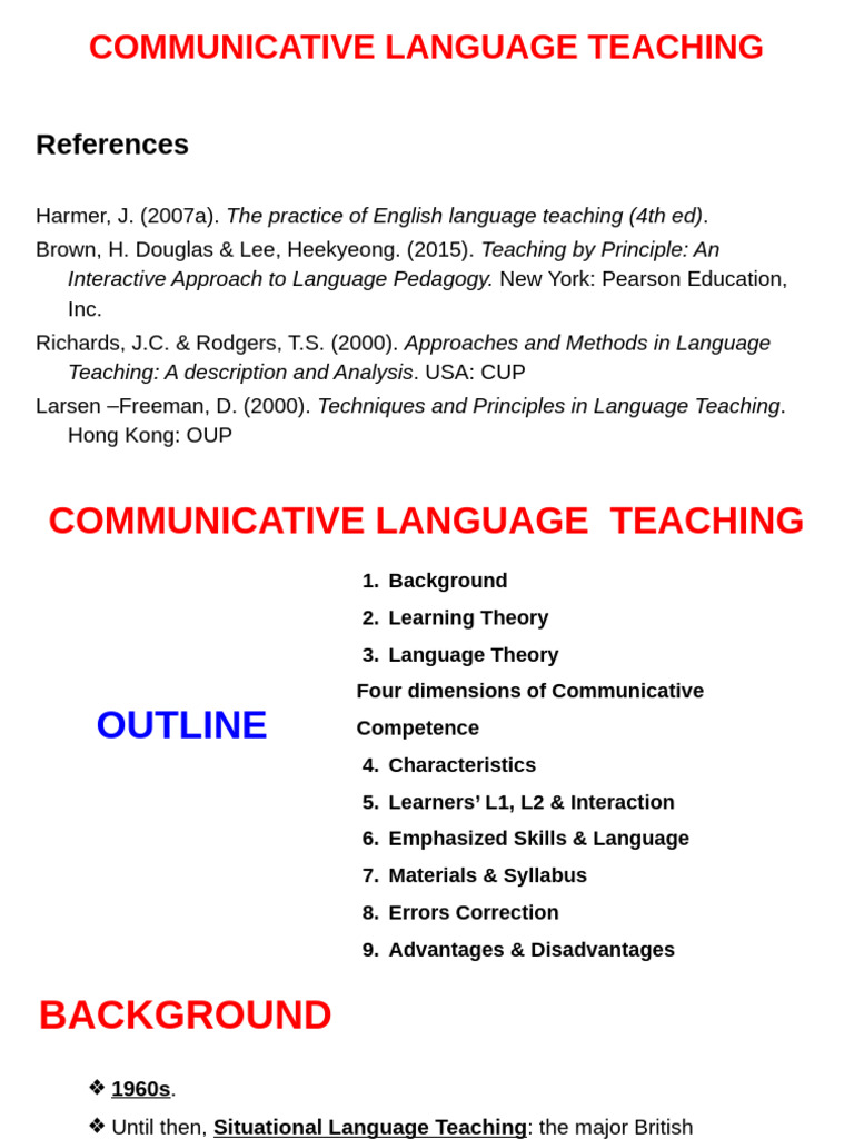 Communicative Language Teaching | PDF | Second Language | Language Education