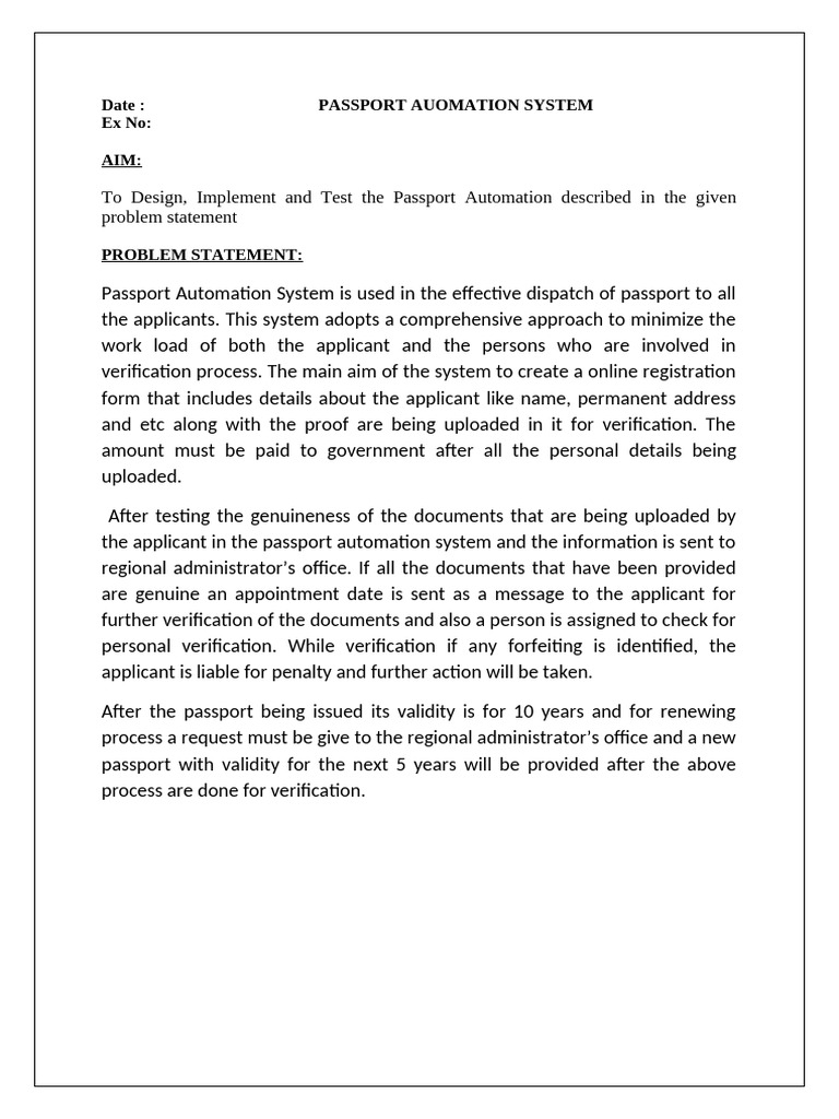 1.passport Automation System | PDF | Computer Programming | Computing