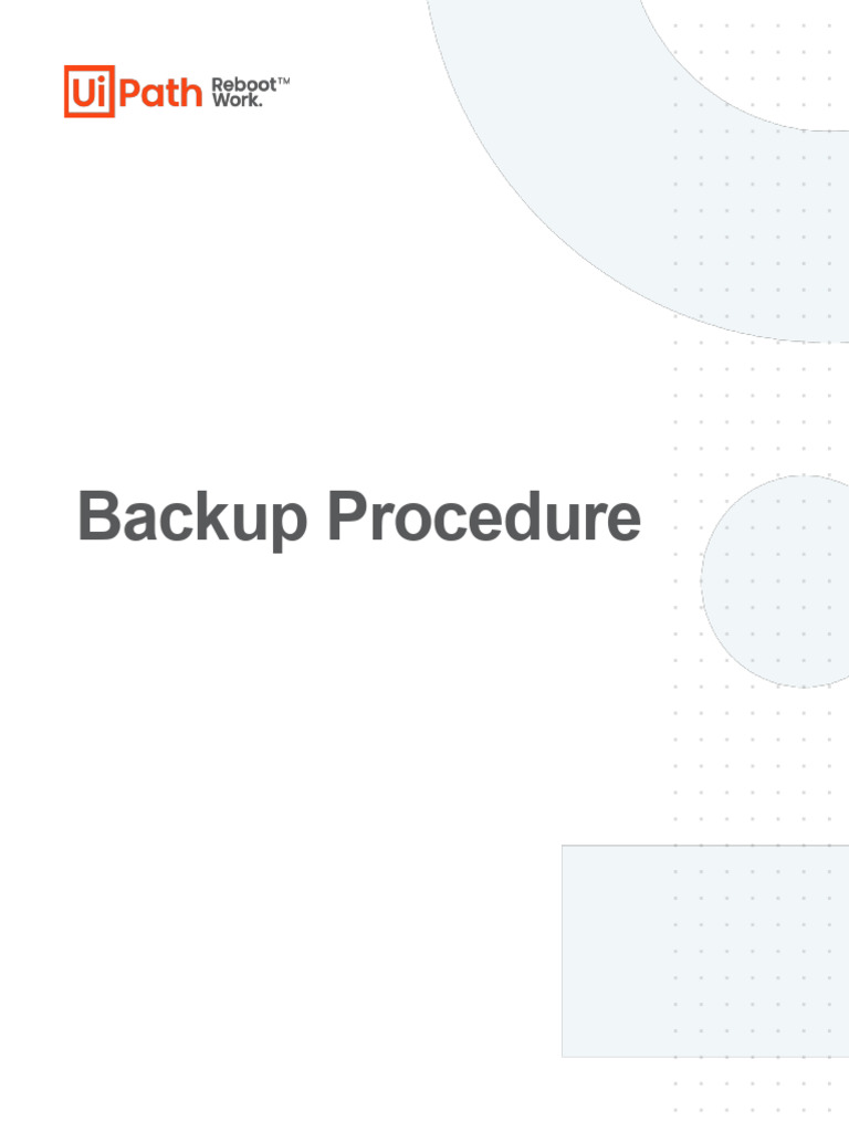 Backup Procedure | PDF