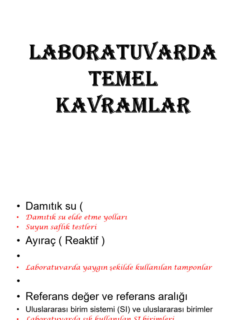 Lab. Temel Kavramlar | PDF